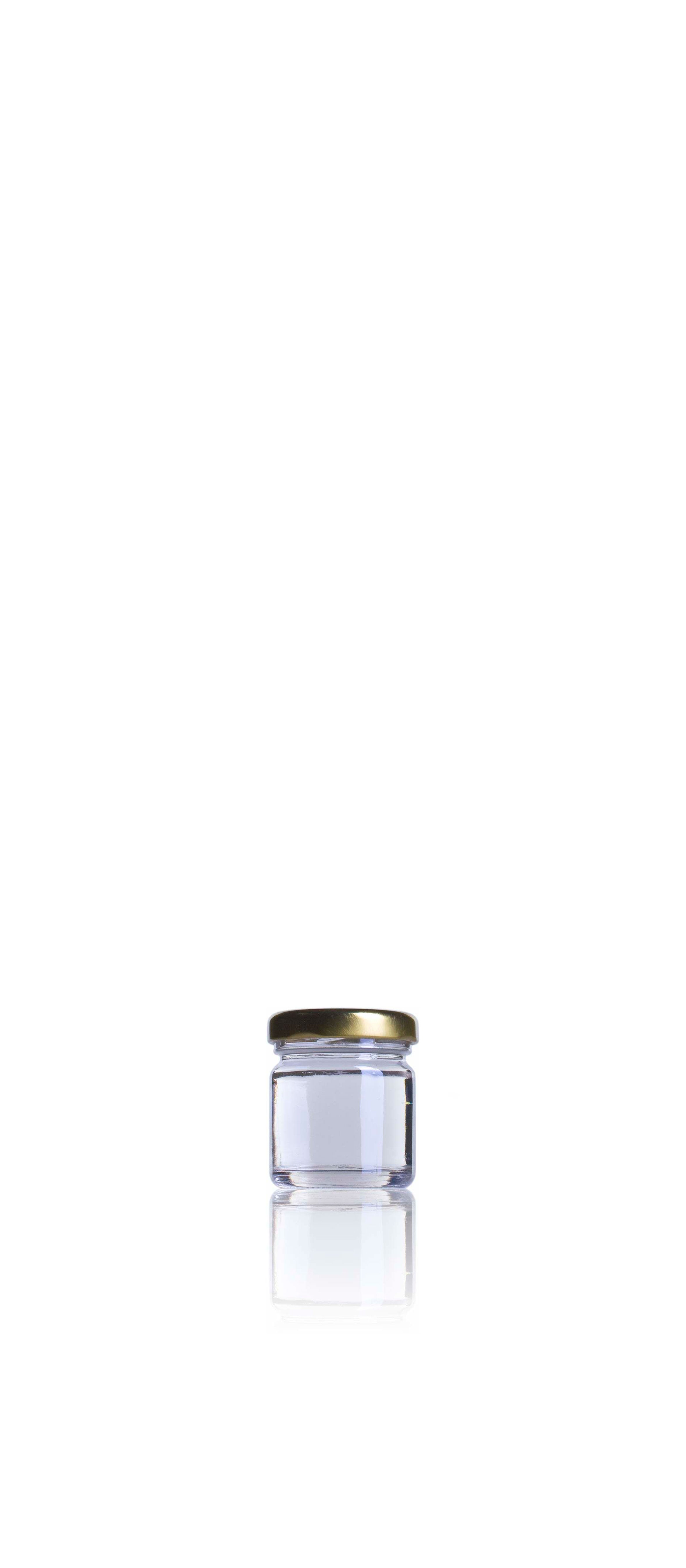 B 1,5 onzas glass jar 41 ml twist off 43
